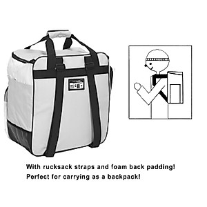 BRUBAKER "Champion Combo Ski Boot Bag and Ski Bag for 1 Pair of Ski up to 190 cm, Poles, Boots and Helmet - Black Green