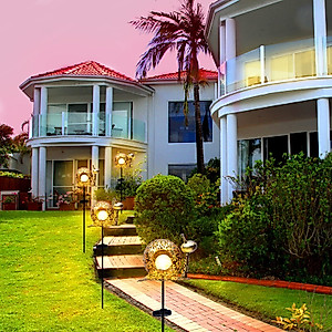 SEKKVY Solar Garden Lights Outdoor Decorative - 1 Pack, Metal Snail LED Stake Light Waterproof, Suitable for Pathway, Lawn, Patio, Yard(Warm White)