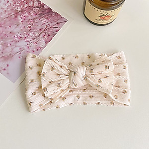 Jralon 6PCS in a Pack of Kid-Friendly Soft Colorful Bow Hair Bands Little Girl Printed Nylon Hair Accessories Girls Kids