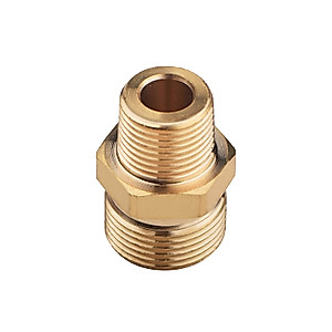 2 Pack M22 to 3/8 Inch NPT Male Pressure Washer Adapter Brass Pipe Thread Fitting 4500 PSI Compatible with Simpson, Generac, Briggs Stratton etc