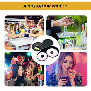 3 Tier Bar Glass Rimmer, Margarita Salt Premium Cocktail Machine Bartender Tool, Margarita Salt Rimmer Set, Juice Cocktail Sugar Salt Seasoning Box Classic Black(7 pcs Tweezers)