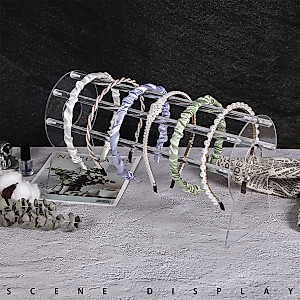 Pengup Heaband Holder Organizer,Acrylic Hair Band Ear Display Stand Jewelry Storage for Show Selling.