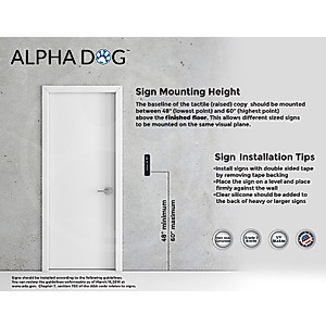 ALPHA DOG ADA SIGNS - Vertical Braille Exit Sign for Business, 8x2 Inch, ADA Compliant, ADA Exit Sign with Braille, Indoor or Outdoor, Easy Installation, Made in the USA, Black Exit Sign