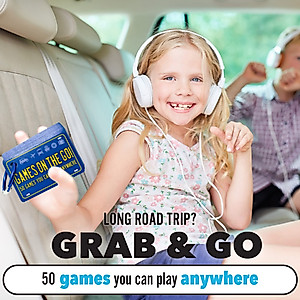 Games on the Go by Continuum Games - Portable Roadtrip Family Games to Challenge and Entertain for 2+ players , Blue