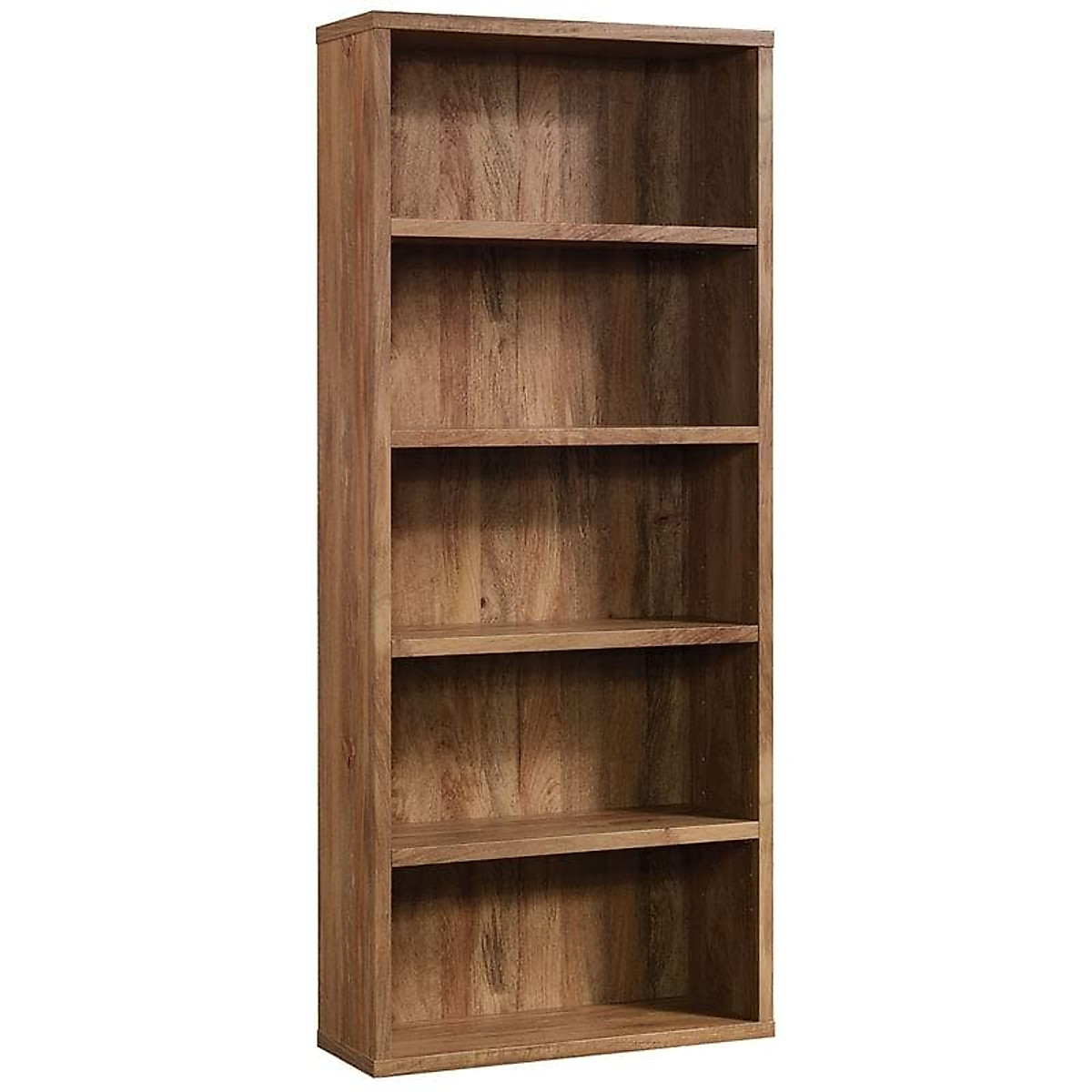 Sauder Miscellaneous Storage 5-Shelf Wood Bookcase in Sindoori Mango, Sindoori Mango Finish