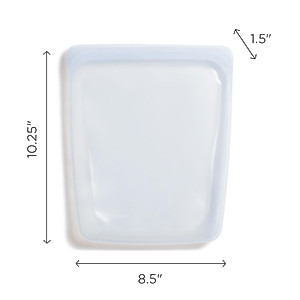 Stasher Platinum Silicone Food Grade Reusable Storage Bag, Rose Quartz (1/2 Gallon) | Reduce Single-Use Plastic | Cook, Store, Sous Vide, or Freeze | Leakproof, Dishwasher-Safe, Eco-friendly | 64 Oz