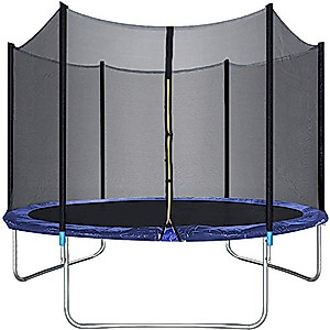 10FT Trampoline with Safety Enclosure Net Combo Bounce Jump Outdoor Fitness Trampoline PVC Spring Cover Padding for Kids