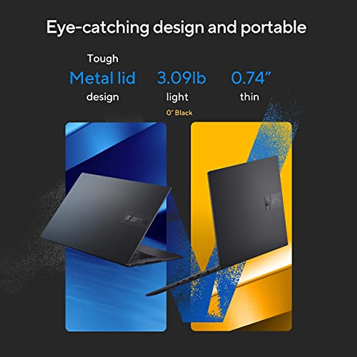 ASUS Vivobook 14X Laptop, 14” WUXGA Display, Intel Core i5-13500H CPU, NVIDIA GeForce RTX 2050, 8GB RAM, 512GB SSD, Windows 11 Home, Indie Black, K3405VF-DS51