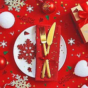 FOIMAS 7200pcs Christmas Confetti,Snowflake Santa Claus Metallic Foil Sequins Glitter Table Scatters for Party Decoration