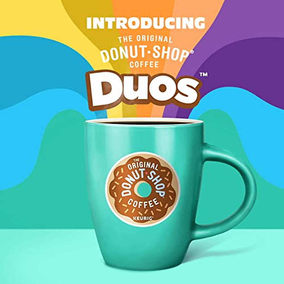 The Original Donut Shop Duos White Chocolate + Vanilla, Keurig Single Serve K-Cup pods, 12 Count