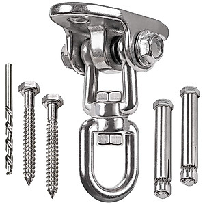 IOH Heavy Duty Swing Hangers Stainless Steel 304, Double Protection Design,【2000 lb Capacity】 360° Rotation, Playground Porch Yoga Seat Trapeze, Hammock Chair, Swing Set Indoor Outdoor