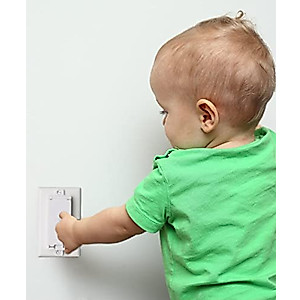 Light Switch Guard, ILIVABLE Child Proof Switch Plate Cover Prevents Kids or Accidental Turned On/Off Switch While Allowing Access (White, 2 Pack)
