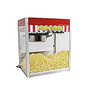 Paragon Classic Pop 16 Ounce Popcorn Machine for Professional Concessionaires Requiring Commercial Quality High Output Popcorn Equipment, red (1116810)
