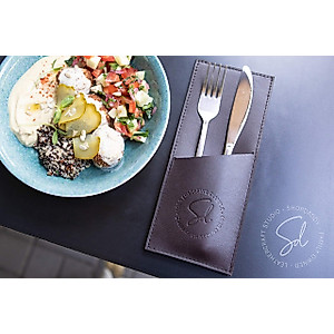Custom Personalized Leather Cutlery Organizer-Utensil Holder, Utensil Organizer, Silverware Holder, Cutlery Holder, Spoon and Fork Holder, Silverware Sleeves, Flatware Holder, Cutlery Wrappers
