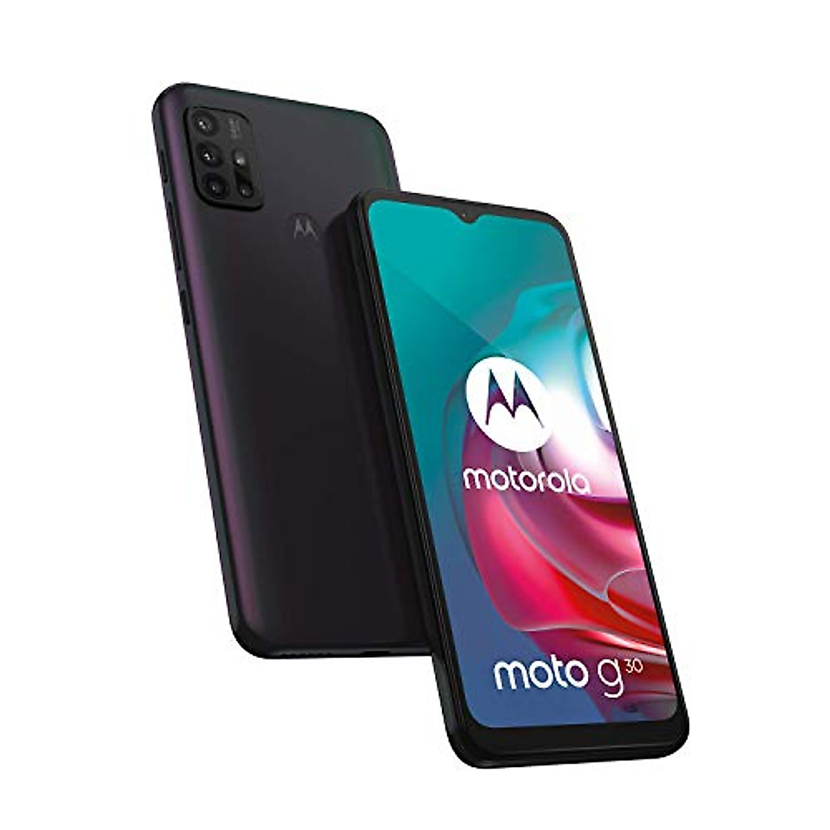 Moto G30 (128GB, 6GB) 6.5" Dual SIM GSM Unlocked 4G LTE, International Model XT2129-2 (Dark Pearl)
