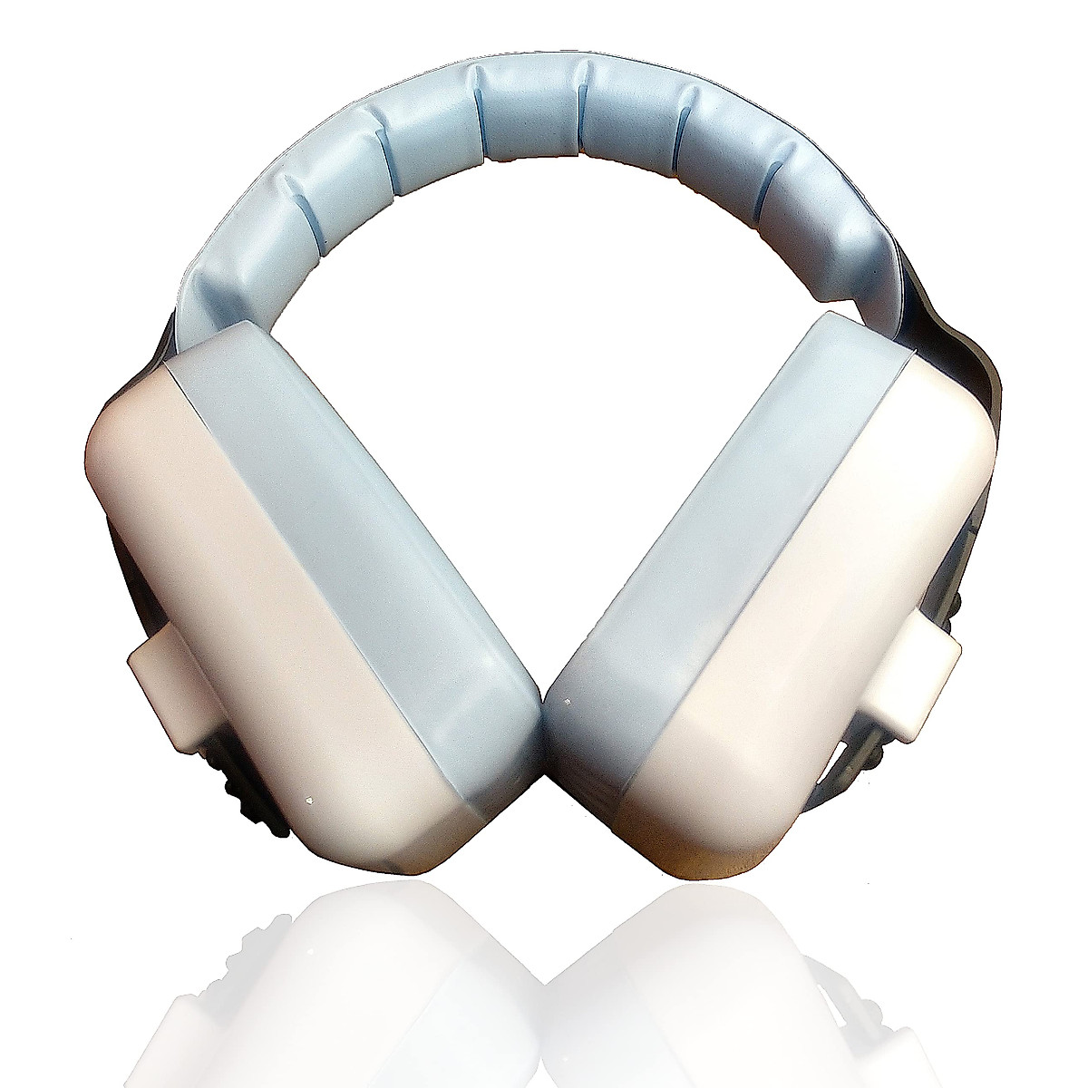 DECIBEL DEFENSE Junior Kids Ear Protection 28dB NRR Noise Reduction Hearing Protection Earmuffs for Infants Babies & Toddlers, Blue, Regular