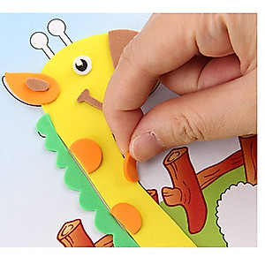 Chilor Crafts Toys for Kids,10 Pcs+2 Pcs Make Animals Stickers for Kids Ages 4 5 6 7 8 9,Arts Supplies Kits for Party Game School Kindergarten Homeschool Supplies (Random)