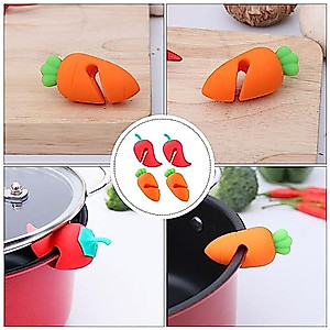Silicone Lid Lifter 8pcs Pot Lid Lifter Silicone Spill Proof Lid Lifter Soup Pot Splash-proof Steam Release Pan Pot Lid Lifter Kitchen Gadget Tool Spill-proof Lid Stand
