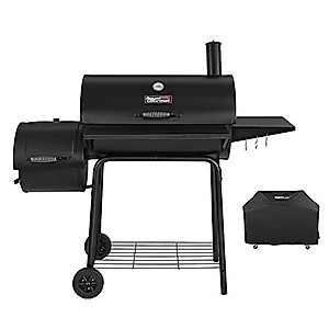 Royal Gourmet CC1830SC Charcoal Grill Offset Smoker with Cover, 811 Square Inches, Black, Outdoor Camping & Cuisinart CGS-W13 Wooden Handle Tool Set (13-Piece) , Black