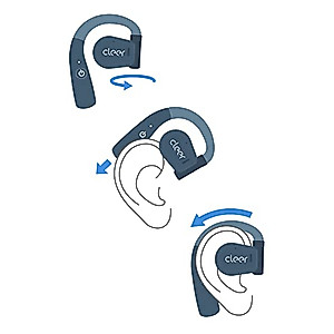 Cleer Audio ARC Open-Ear True Wireless Headphones with Touch Controls, Long-Lasting Battery Life, Touch Control, and Powerful Audio for Music, Podcasts, and More (Blue)