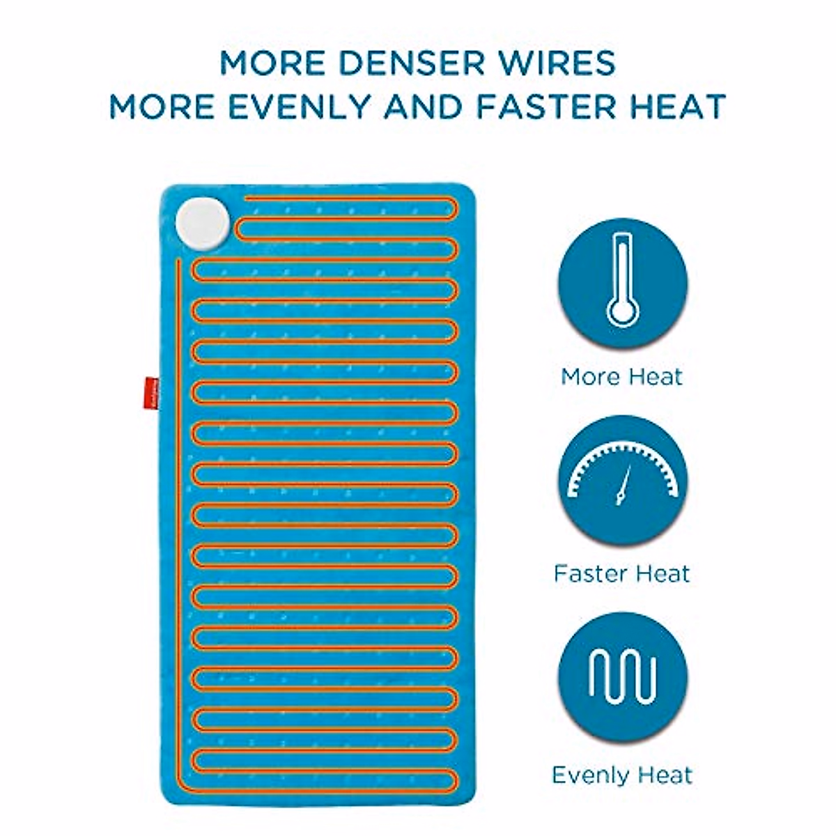 Comfytemp Heating Pad Upgraded, Electric Heat Pad | 9 Heat Setting, Stay On, 11 Timers Auto-Off, Ultra-Soft | 12 x 24 Inch Heated Pad for Cramps, Back Pain Relief, Neck and Shoulders, Machine Washable