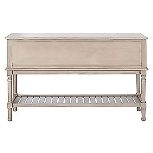 Safavieh Home Collection Tate Greige 2-Drawer Bottom Shelf 2-Door Console Table