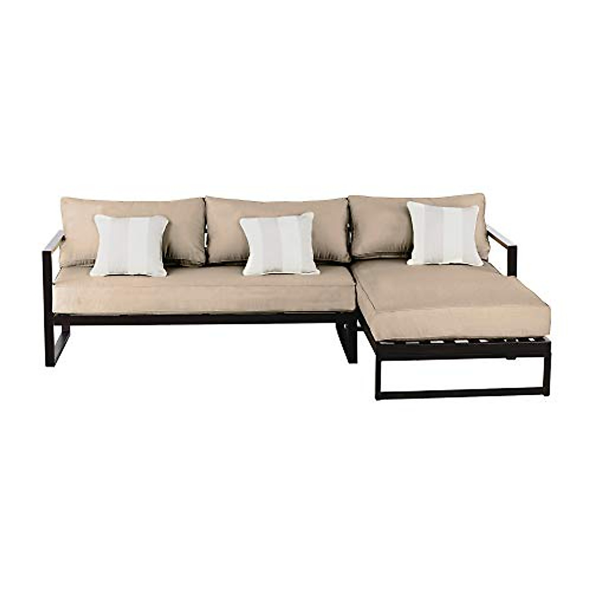 Serta Modern Outdoor Patio Furniture Collection with Bronze Metal Frame Finish, Sectional