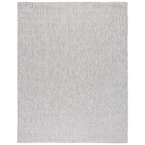 SAFAVIEH Courtyard Collection Area Rug - 10' x 14', Grey & Grey, Indoor/Outdoor & Washable, Ideal for Patio, Backyard, Mudroom (CY8520-36811-10)