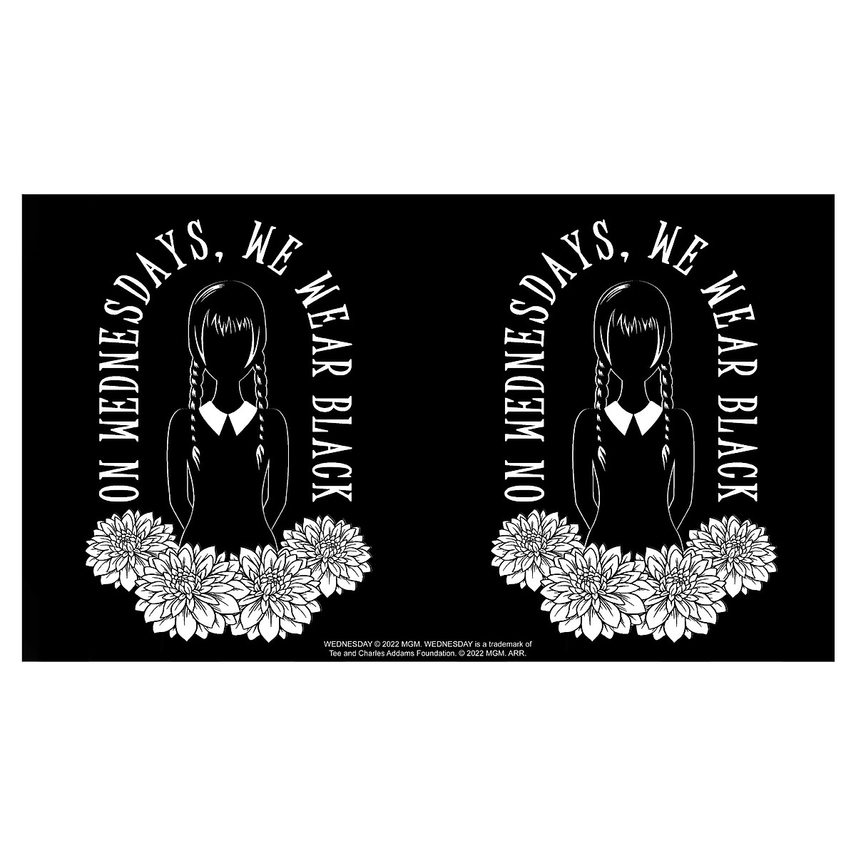 Wednesday Wear Black 17 oz Stainless Steel Water Bottle, 17 Ounce, Multicolored