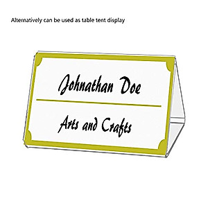 10 Pack Sign Holder Multi Sided 4 x 6 Inch Clear Acrylic Counter Signage Display Accommodates 3 Images for Bars Restaurants and Nightclubs by Marketing Holders