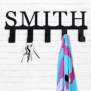 HZYCYYFC Custom Name Key Rack, Personalized Key Holder for Wall, Personalized Name Hook, Backpack Hook, Towel Hook, Personalized Key Hooks for Wall, Key Hanger, Key Holder Wall Mounted