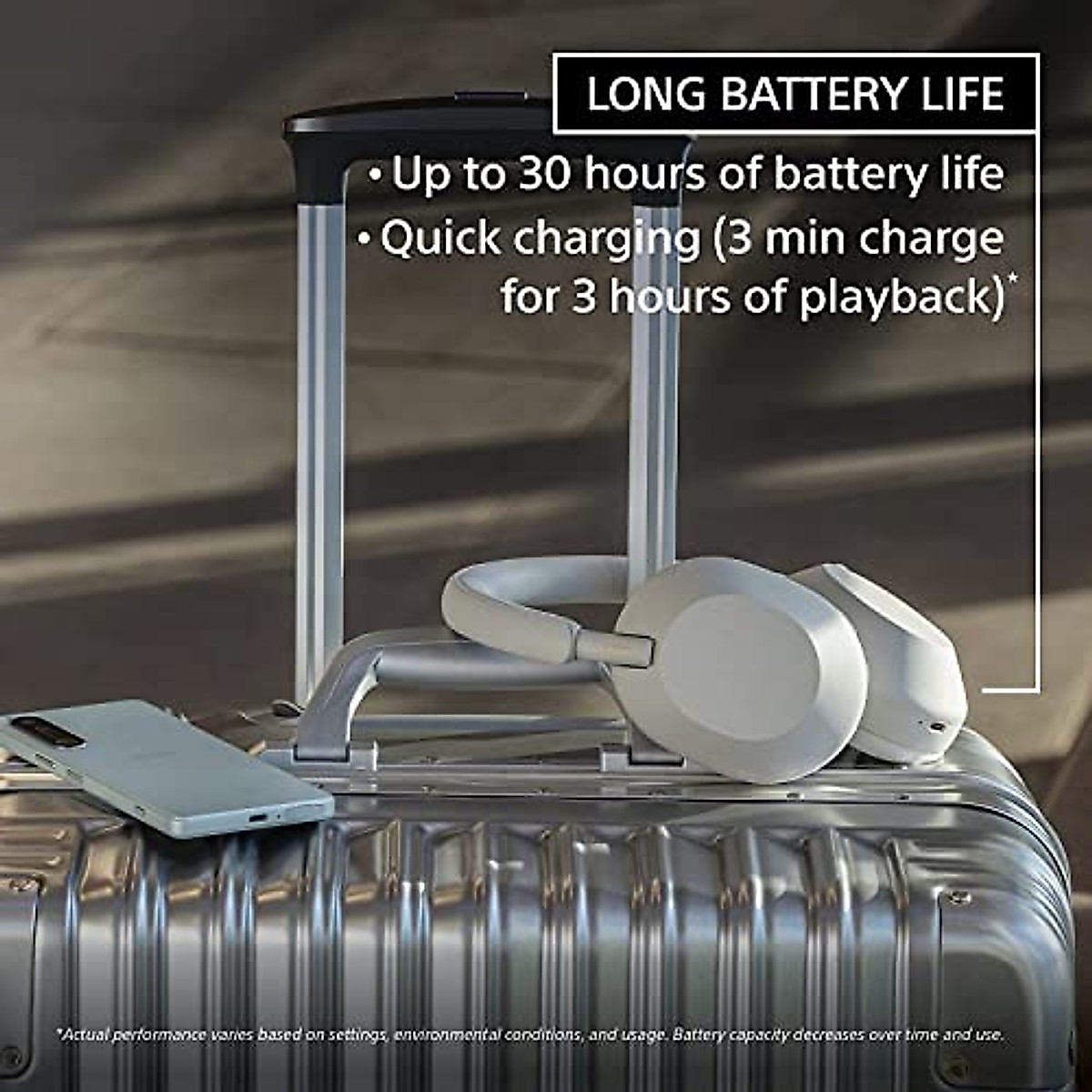 Sony WH-1000XM5 Wireless Industry Leading Noise Canceling Headphone (Silver) Bundle with XB100 Compact Bluetooth Wireless Speaker and Microfiber Cloth