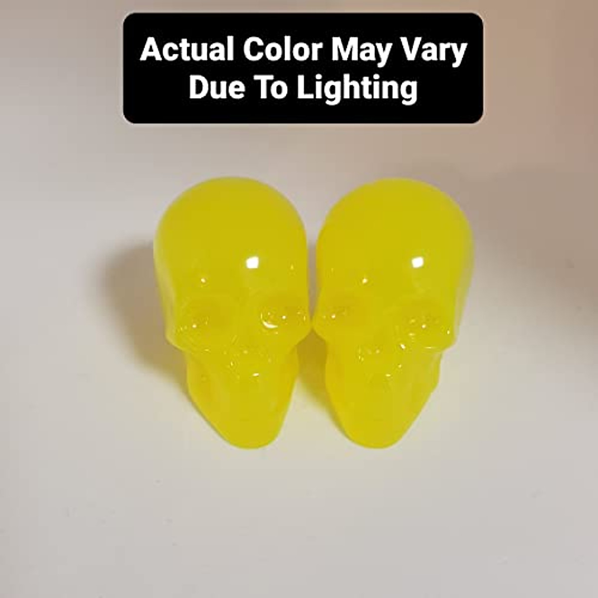 Yellow Skull Cabinet Knobs/Drawer Knobs (Black Light Activated) (Set of 2)
