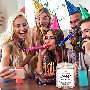 Homsolver 30th Birthday Gifts for Her Women, Happy 30th Birthday Decorations Candle Gifts Ideas-Limited Edition 1995 Handmade Candles (Vanilla Birthday Cake Scent with Sprinkles)