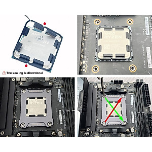 ElecGear AMD CPU Contact Frame for Ryzen 7000 Zen4 Series, Aluminum Mod ILM for AMD AM5 LGA1718 Socket, Replacement CPU Fixing Buckle with Thermal Paste Guard
