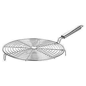 TreegoArt steel Roasting Net with Tong,Roasting Net,Stainless Steel Wire Roaster,Chiken Grill,Roti Grill, Papad Grill, Chapati Grill,Roaster + Tong 1 Pcs