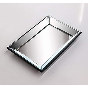 Jewelry Accessories Mirror Tray, Perfume Vanity Silver Mirror Tray Dresser Tray Ornate Tray Mirror Decorative Tray Organizer Makeup Tray, Coffee Table Home Decor