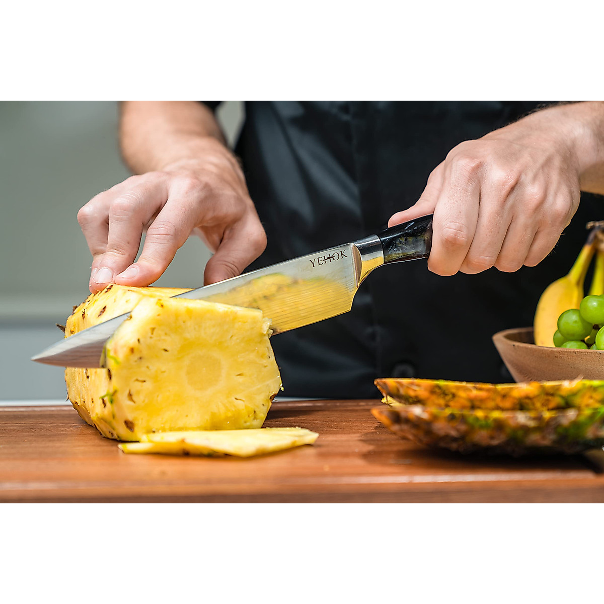 YEHOK Chef Knife | 8 Inch Professional Kitchen Knife | German High Carbon Stainless Steel | Ultra Sharp Blade and Ergonomic Handle for Chopping, Slicing | Chef's knives with Gift Box