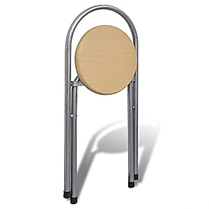 GOLINPEILO Foldable Breakfast Bar Set with 2 Chairs, MDF Table with 2 Shelves and Two Chairs with Steel Frame for Dining Room Kitchen Bar Breakfast