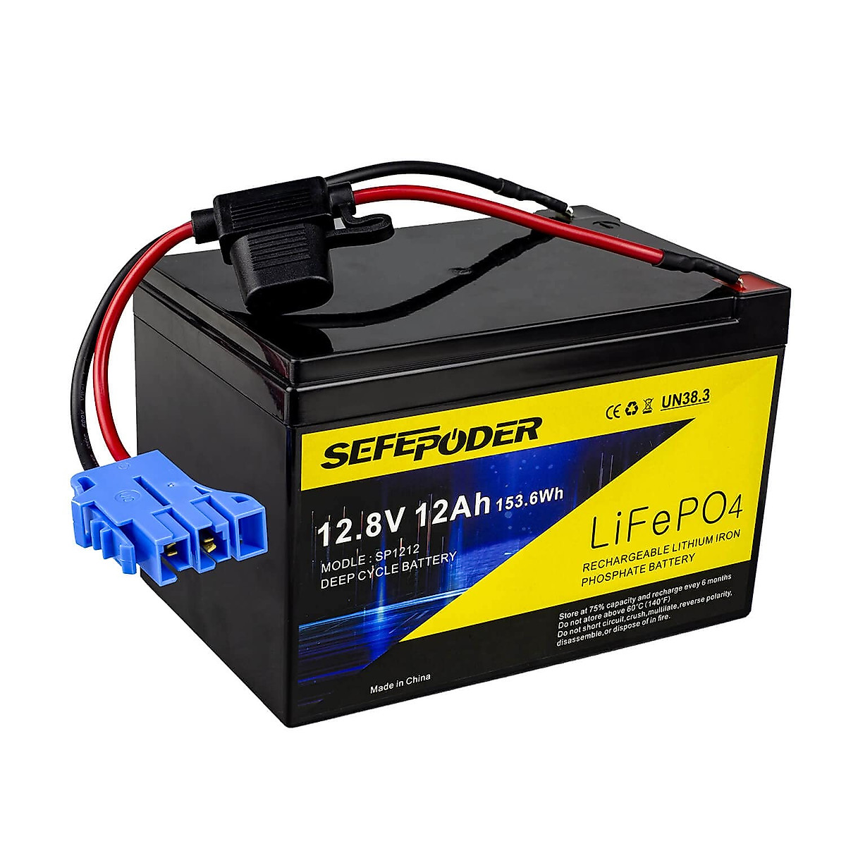SEFEPODER Replacement Battery Compatible with Peg Perego Ride-On Toys 12-Volt Battery, 12V 12Ah Lifepo4 Lithium Ion Rechargeable Battery for Peg Perego Ride-On Vehicles