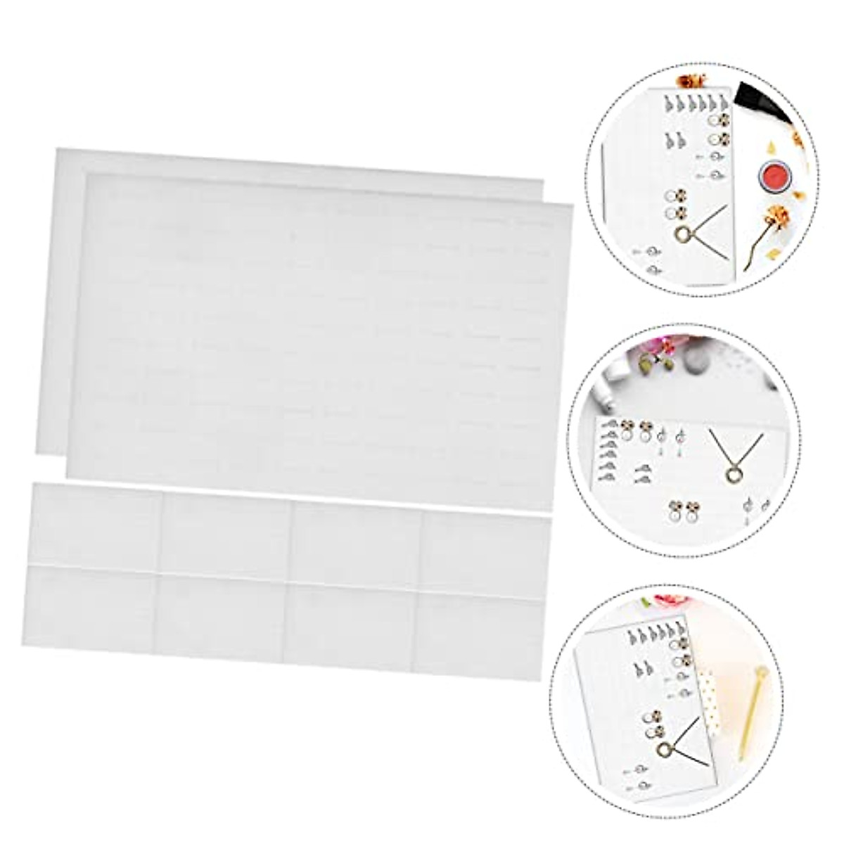 OKUMEYR 10pcs jewelry box pad showcase display for selling ear stud holder necklace foam insert drawer ring organizer earrings showcase trays earrings insert foam pad velvet sponge white