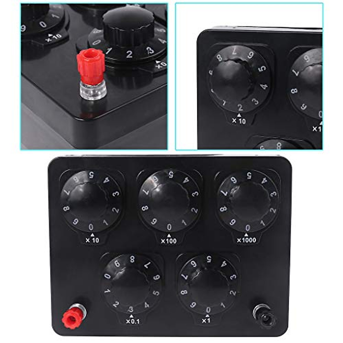 HELYZQ 0-9999.9 Ohm Variable Resistance Box Decade Resistor Experimental Equipment for Physical School Teaching