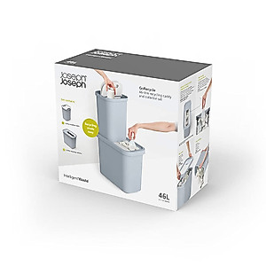 Joseph Joseph 30112 GoRecycle Recycling Collector & Caddy Set 46-Liters (12.1 US Gallons), Blue
