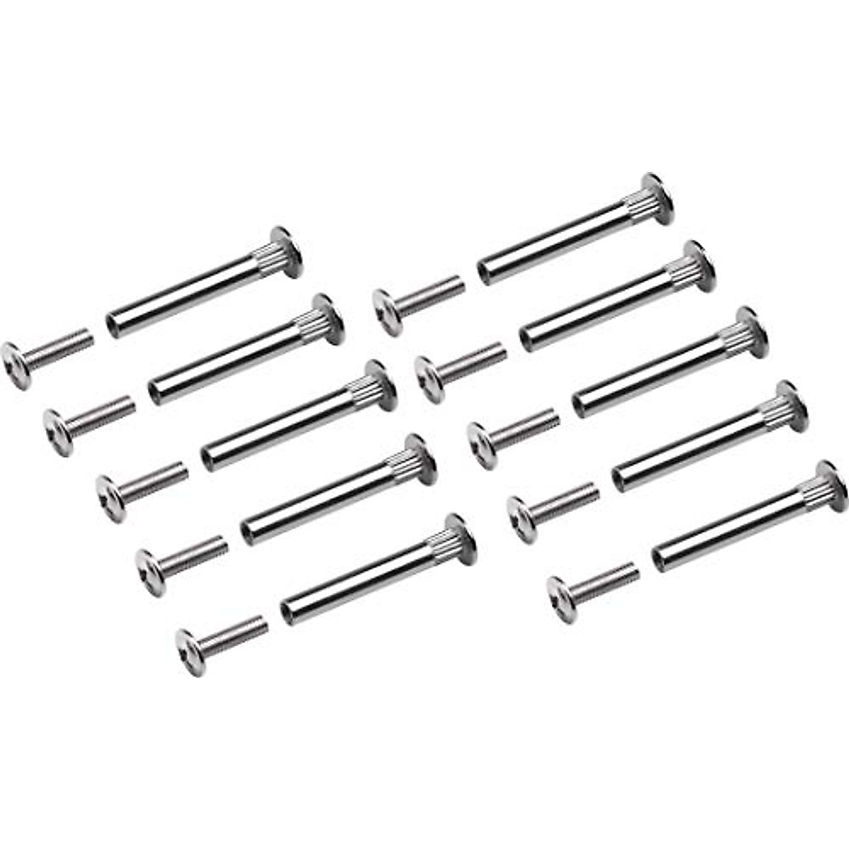 Metafranc Connecting Screws, M4 Thread, galvanised, 10 Pieces in a Set, Ideal for Connecting Furniture, Furniture Connector, Cabinet Connector, Furniture Screws, 361796