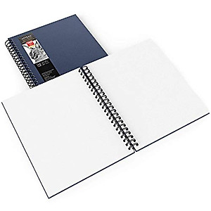 ARTEZA Spiral Sketch Book 9x12 Drawing Pad 2 pack 100 Sheets Sketch Pads for Drawing for Adults & Teens