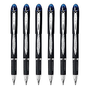 Uni-Ball Jetstream Rollerball Pen, 1.0mm, Bold Point, 6-Count (Blue, Bold)