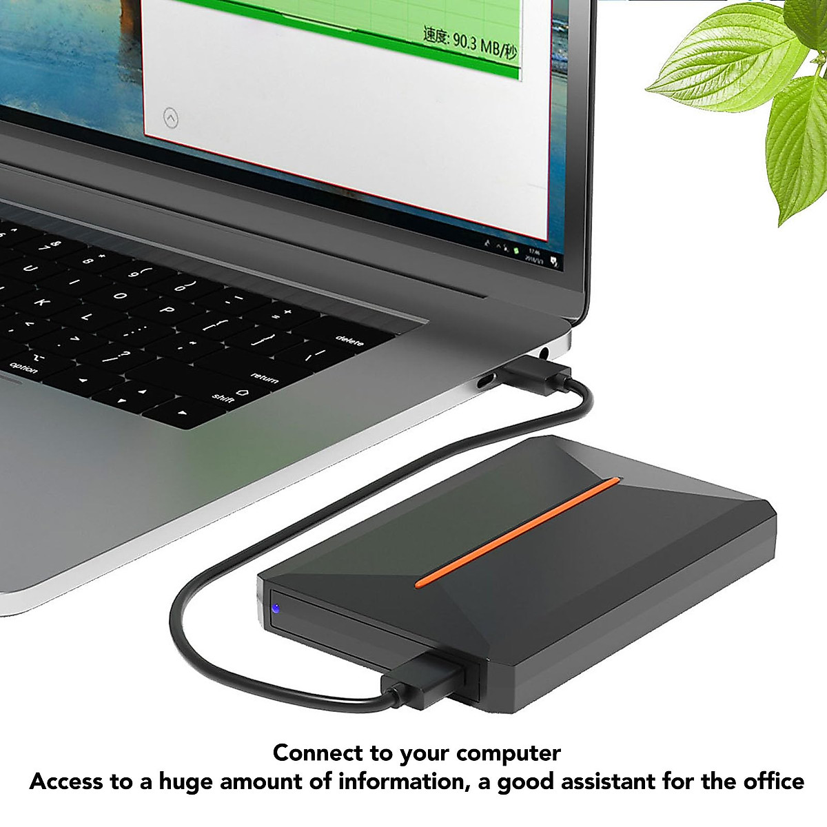 2.5inchExternal Hard Drive Enclosure 5Gbps USB3.0, Supports 2TB SSD, Fast Transfer Speeds, Plug and Play, Multiple Protection, Suitable for 7mm-9.5mm HDDs or SSDs