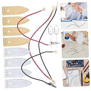 Gatuida 1 Set Battery Experiment Kit Experiment Tools Copper Anode Fruit Battery Experiment Supplies Fruit Battery Experiment Plates Electrode Material Copper Plate Electrode Strips Zinc