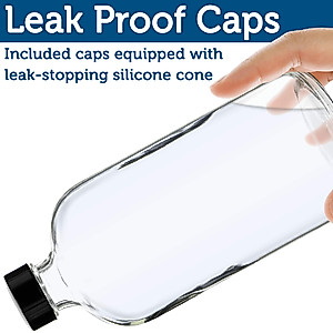 Sally's Organics® Empty Clear Glass Spray Bottles - Refillable 16 oz Containers for Essential Oils, Cleaning Products, Aromatherapy, Misting Plants, or Cooking - Sprayer with Mist and Stream - 2 Pack