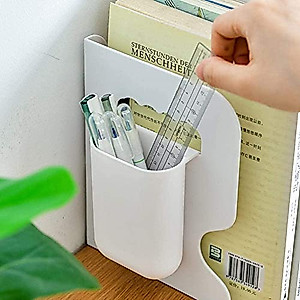 Retractable Bookends for Shelves Bookshlef with Pen Book Support Stand Desk Magazine File Book Rack Organizer